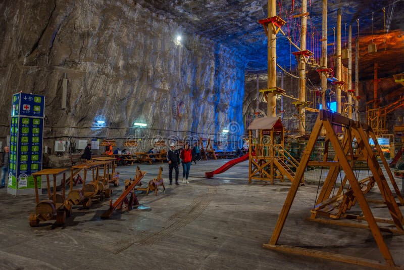 Praid, Romania, August 16, 2023: People are Relaxing Inside of T ...