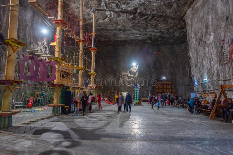 Praid, Romania, August 16, 2023: People are Relaxing Inside of T ...