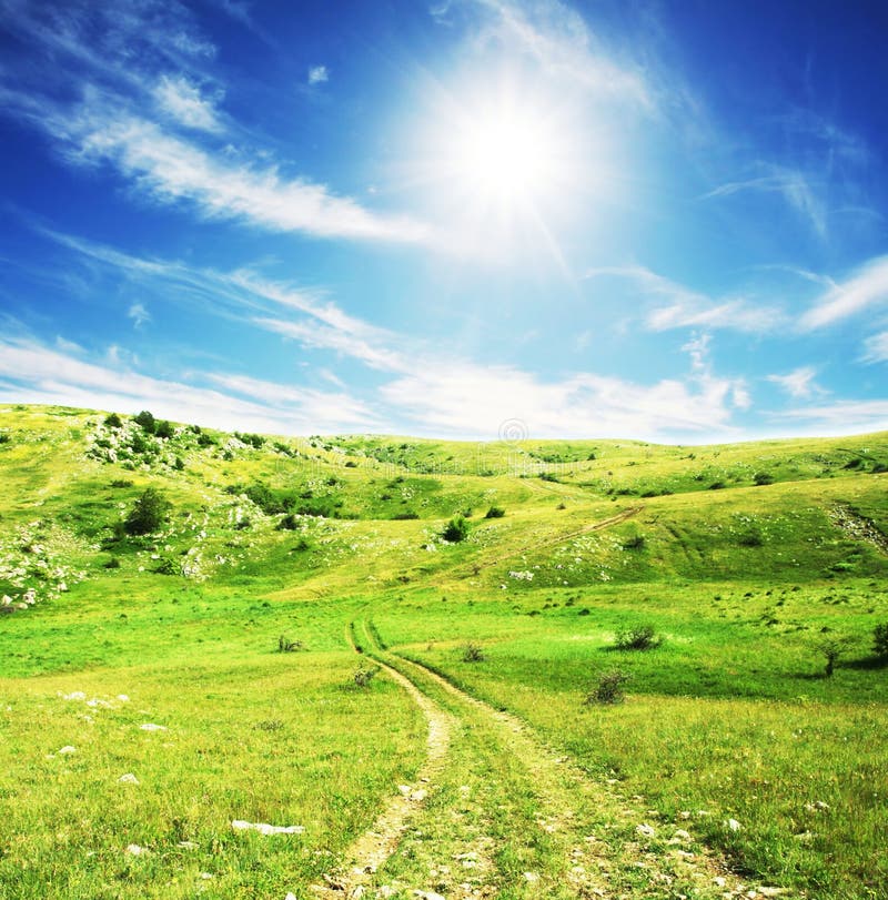 Prairie photo stock. Image du soleil, vista, horizontal - 8079870