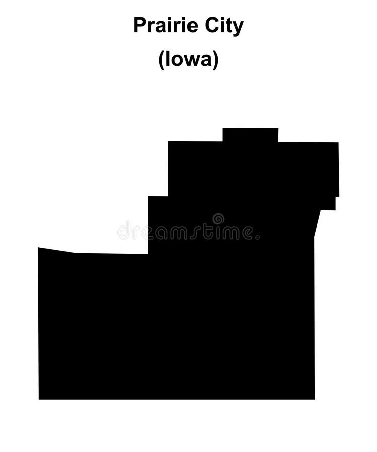 Prairie City outline map stock illustration. Illustration of tourism ...
