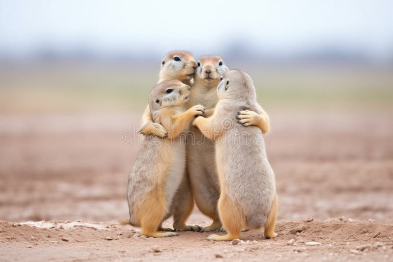 Prairie Dog Group Huddle Communicating Stock Image - Image of animals ...