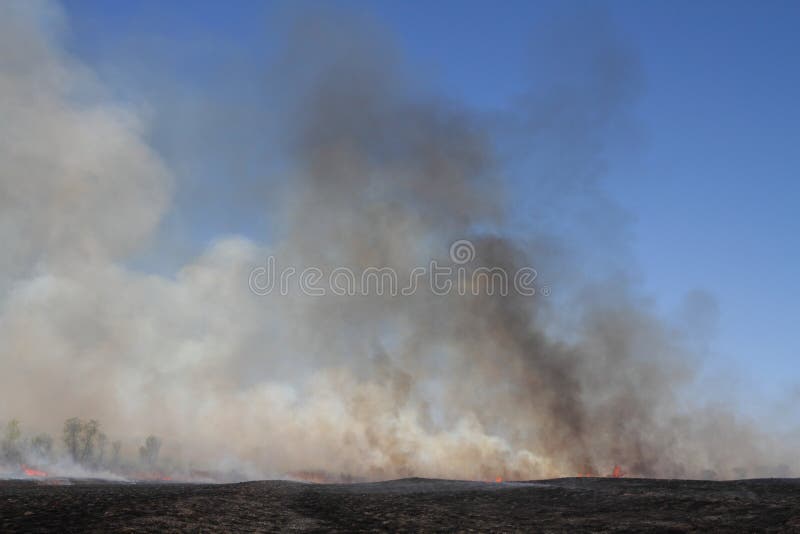 Prairie Fire stock image. Image of blue, plains, accident - 17299233