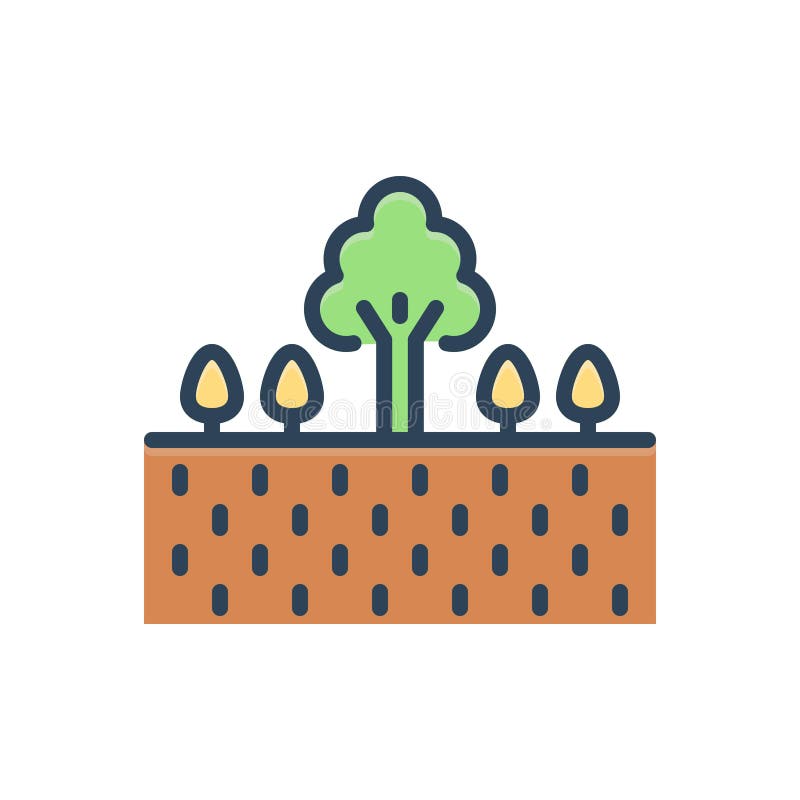 Color Illustration Icon for Prairie, Campestral and Meadow Stock ...