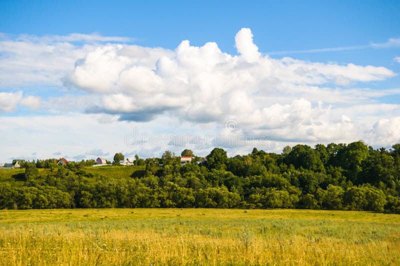 Prairie landscape and sky stock image. Image of land - 25851621