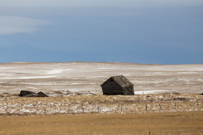 Prairie Landscape in Winter Stock Photo - Image of scene, field: 53083480