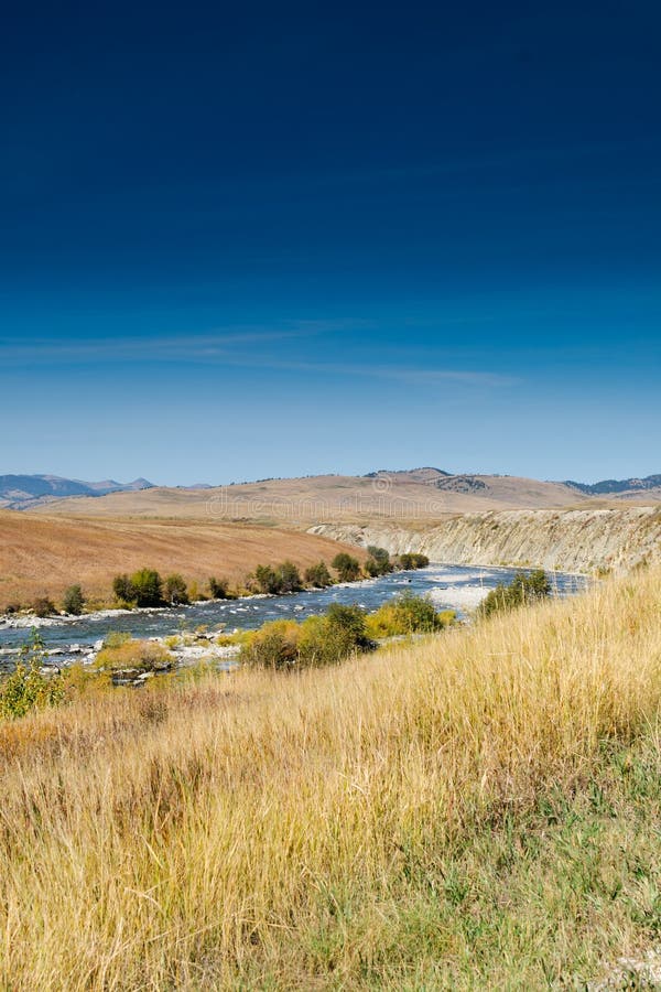 Prairie River stock image. Image of autumn, field, river - 28458195