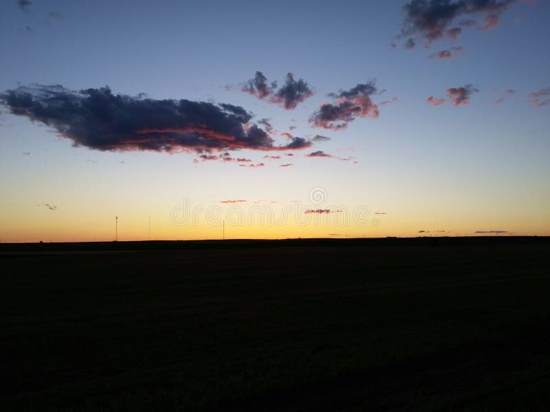 Prairie Skyline stock image. Image of gradient, cloud - 79677345