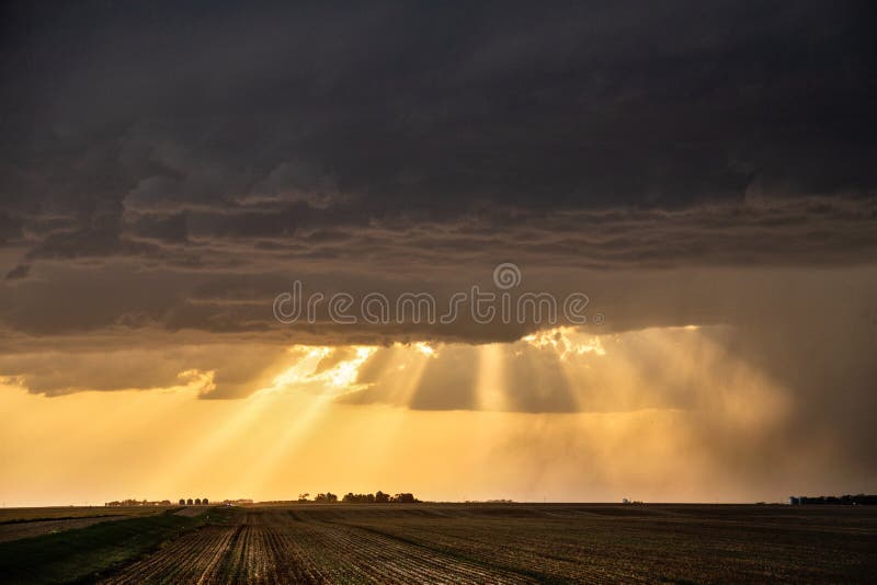 Prairie Storm Canada stock image. Image of farming, plains - 229428123