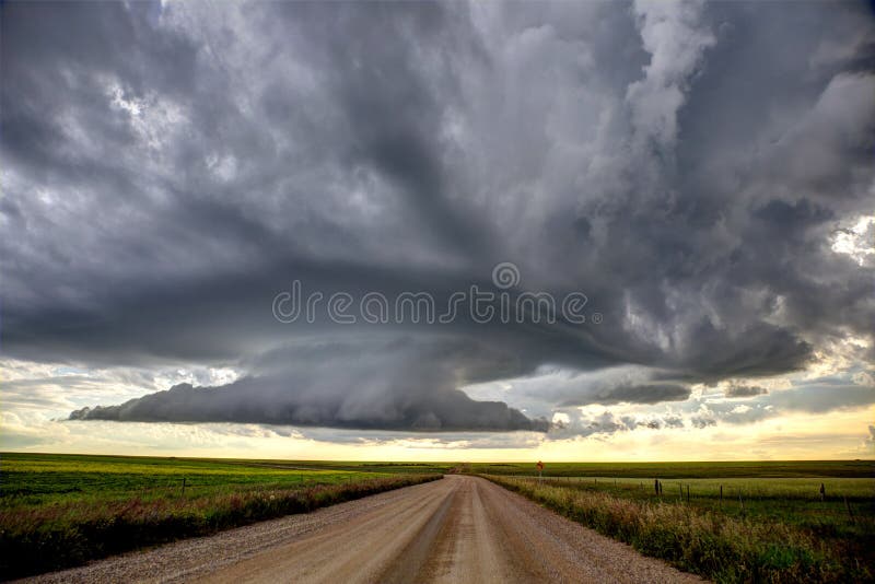 Prairie Storm Canada stock photo. Image of clouds, front - 178220456