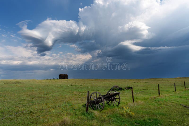 Prairie Storm Canada stock photo. Image of thunderstorm - 229427526