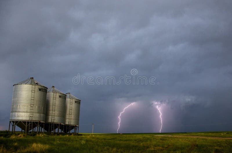 Prairie Storm Clouds Canada Stock Image - Image of warning, scene ...