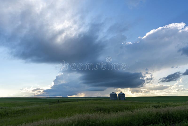 Prairie Storm Clouds stock image. Image of countryside - 269772717