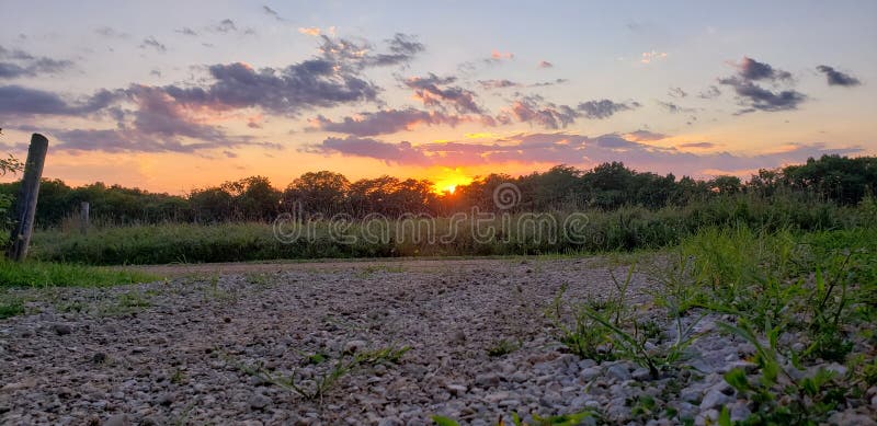 Prairie sunset stock photo. Image of grass, summer, hill - 193418236