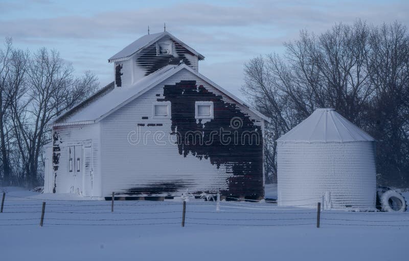 Prairie Winter Scene stock image. Image of nature, bright - 211706059
