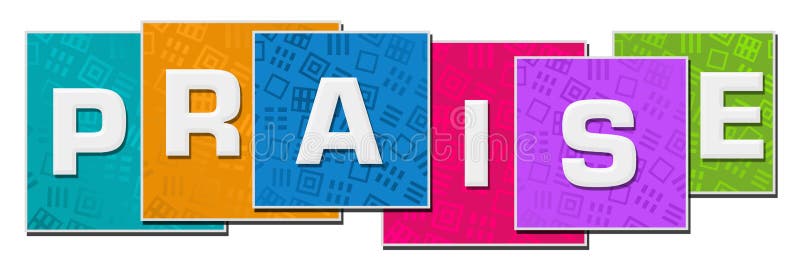 Praise Colorful Texture Blocks Stock Illustration - Illustration of ...