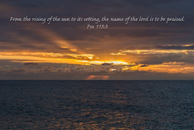 Bible Verses On Sunrise Sun Sets