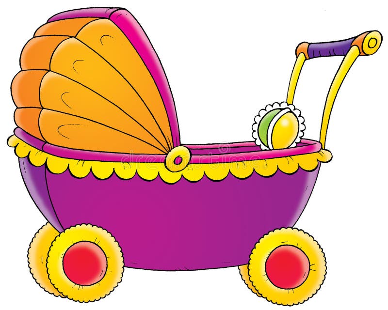 Pram stock illustration. Illustration of isolated, comic - 3100283