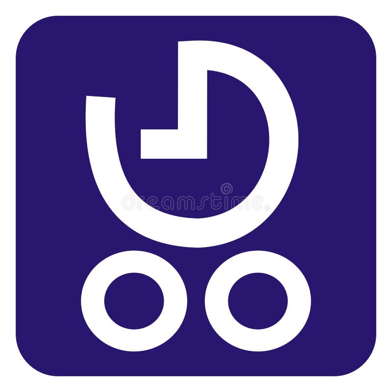 Pram blue for baby. stock vector. Illustration of greeting - 8599417