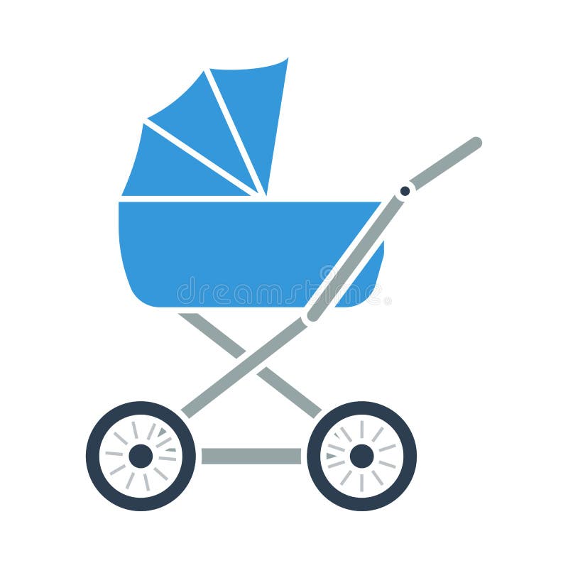 Pram Icon stock vector. Illustration of carriage, symbol - 195237839
