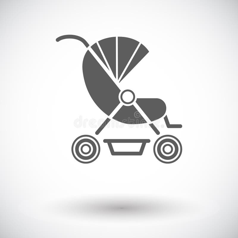 Pram icon stock vector. Illustration of child, carriage - 96779110