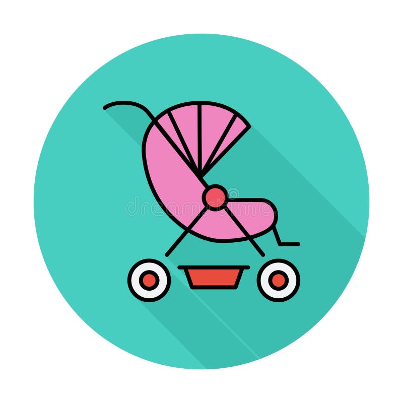 Pram icon stock vector. Illustration of pram, lifestyle - 93729131