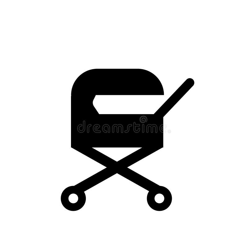 Pram Icon Vector Sign and Symbol Isolated on White Background, Pram ...