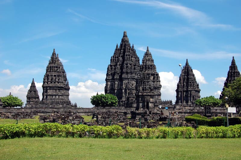 Prambanan-Tempel Auf Java-Insel, Indonesien Stockbild - Bild von ...