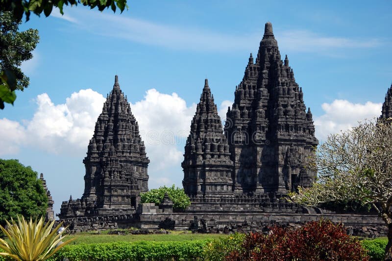 Prambanan-Tempel Auf Java-Insel, Indonesien Stockbild - Bild von ...