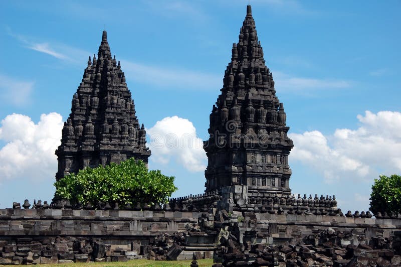 Prambanan-Tempel Auf Java-Insel, Indonesien Stockbild - Bild von ...