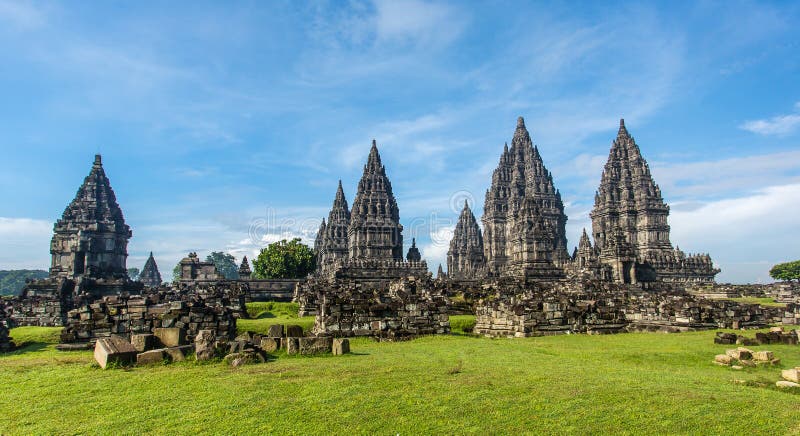 Prambanan-Tempel Nahe Yogyakarta, Java, Indonesien Stockbild - Bild von ...