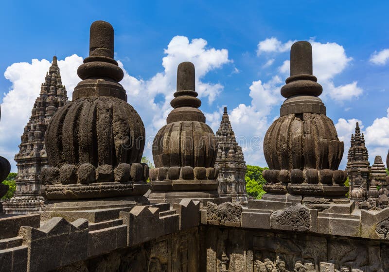 Prambanan-Tempel Nahe Yogyakarta Auf Java-Insel - Indonesien Stockfoto ...