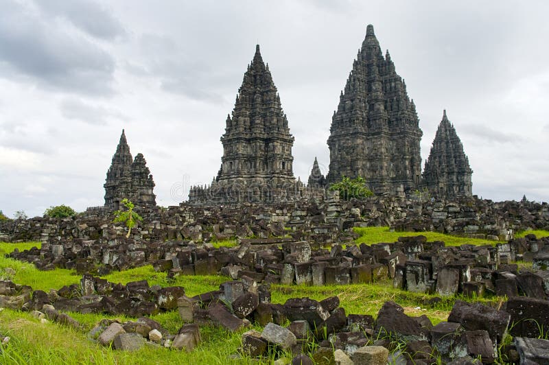 Prambanan-Tempel, Yogyakarta - Indonesien Stockfoto - Bild von wanderer ...