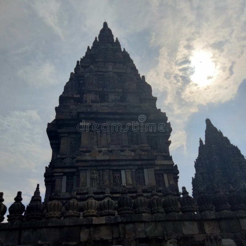 Prambanan Temple and the Sun in Java Stock Photo - Image of java ...
