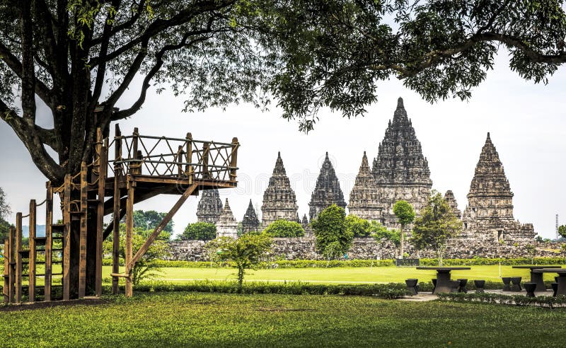 Prambanan Temple stock image. Image of landscape, ancient - 93692377