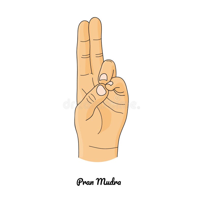 Pran Mudra / Gesture of Life. Vector Stock Vector - Illustration of ...