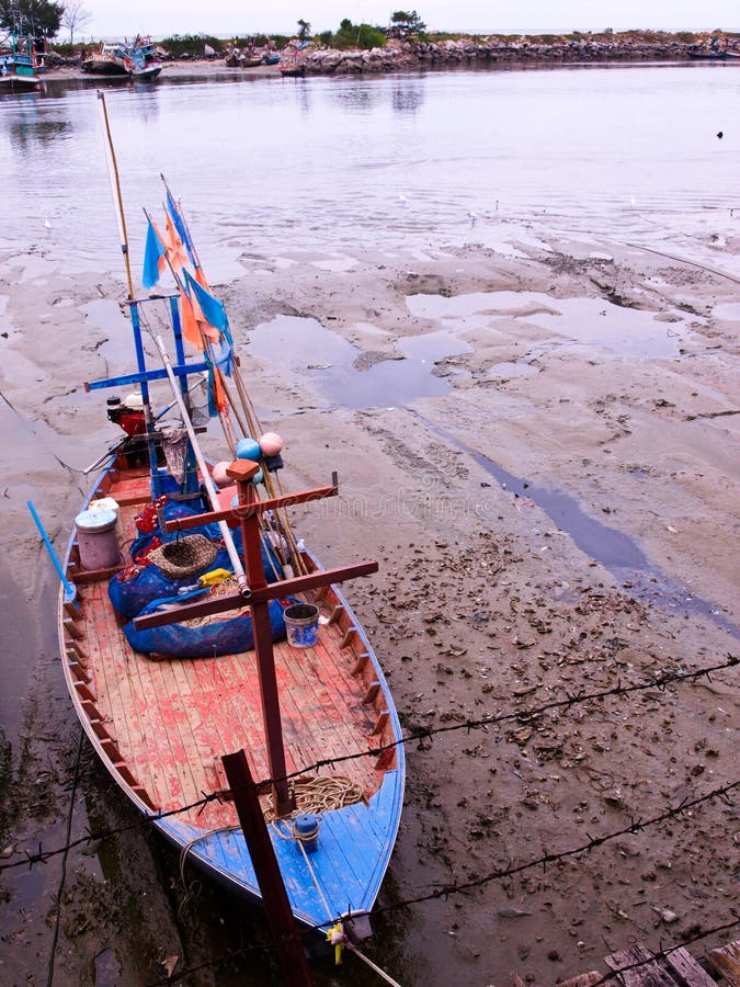 Pranburi Beach Fishing Boat Stock Photo - Image of beach, holiday: 13379760
