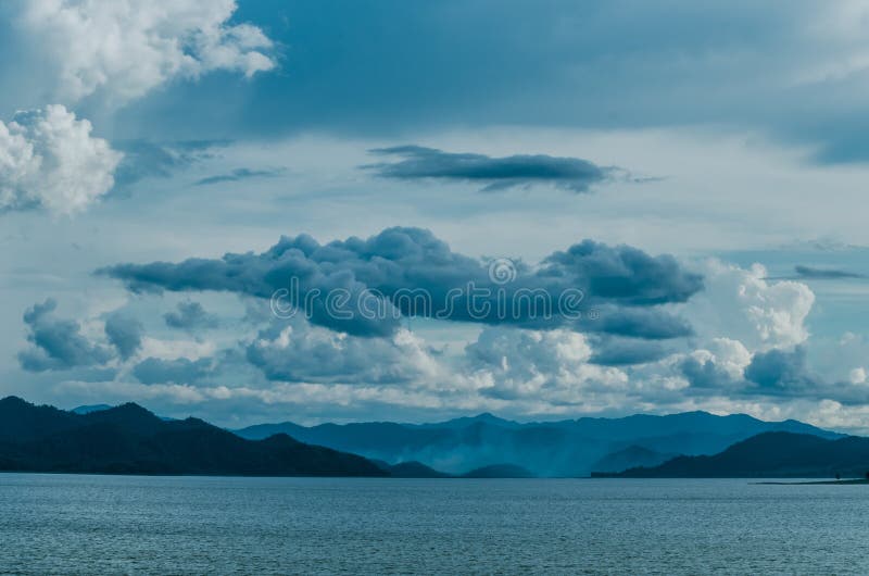 Pranburi dam Thailand stock photo. Image of atmosphere - 43572498