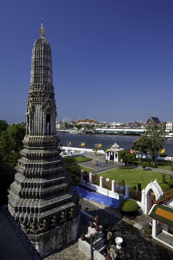 Prang at Thailand Temple stock image. Image of historic - 14089189
