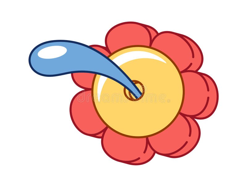 Prank Flower Toy Holiday Accessory Stock Vector - Illustration of ...