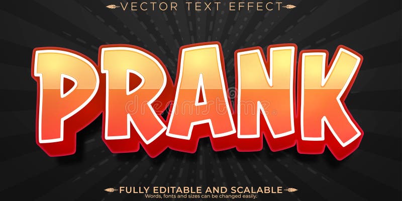 Prank Text Effect, Editable Joke and Cartoon Customizable Font Style ...