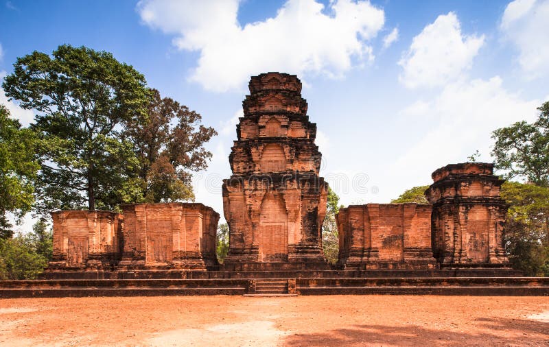 Prasat Kravan is a Small Temple Consisting of Five Reddish Brick Towers ...