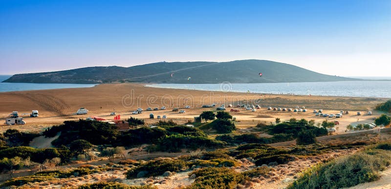 Prasonisi Beach is Located in Most Southern Coast of Rhodes Stock Photo ...