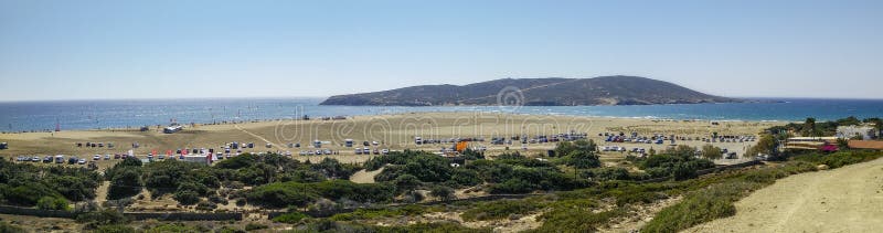 Prasonisi Beach on Rhodes stock photo. Image of sports - 175065604