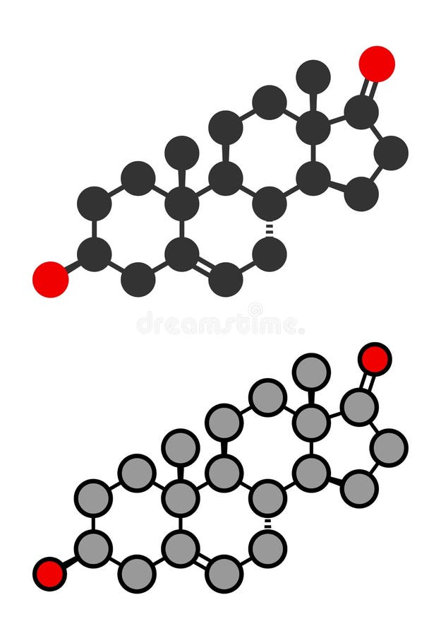 Dehydroepiandrosterone (DHEA, Prasterone) Steroid Hormone Molecule ...