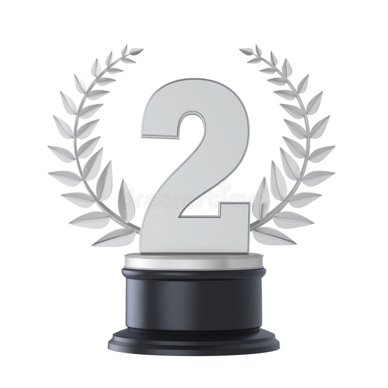 Prateie O Segundo Troféu Do Lugar Ilustração Stock - Ilustração de ...