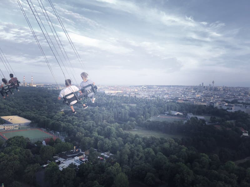 The Prater Tower Praterturm in Prater Park, Vienna, Austria. Editorial ...