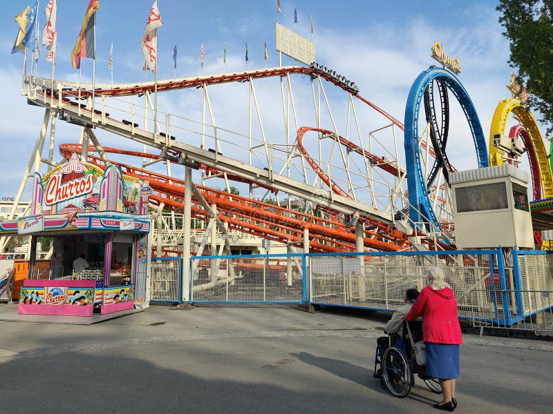Prater Vienna, Austria editorial stock photo. Image of carousel - 258266943