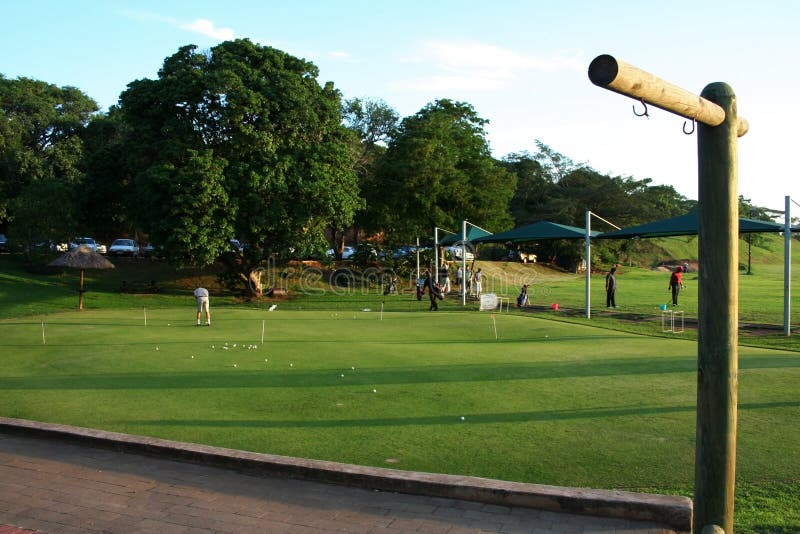 Pratice Putting Green at Driving Range Stock Photo - Image of range ...