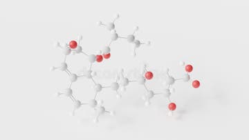 Pravastatin Molecule 3d, Molecular Structure, Ball and Stick Model ...