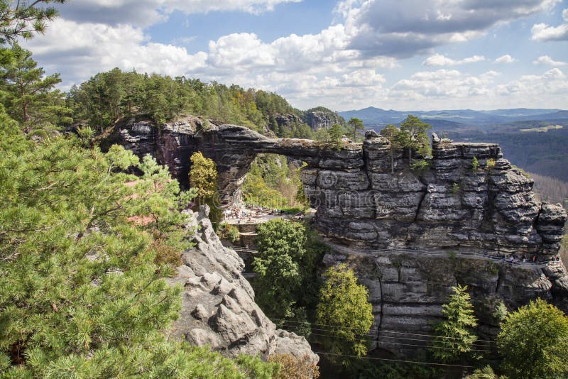 Pravcicka Gate in Bohemen - Zwitserland Tsjechische Republiek Stock ...